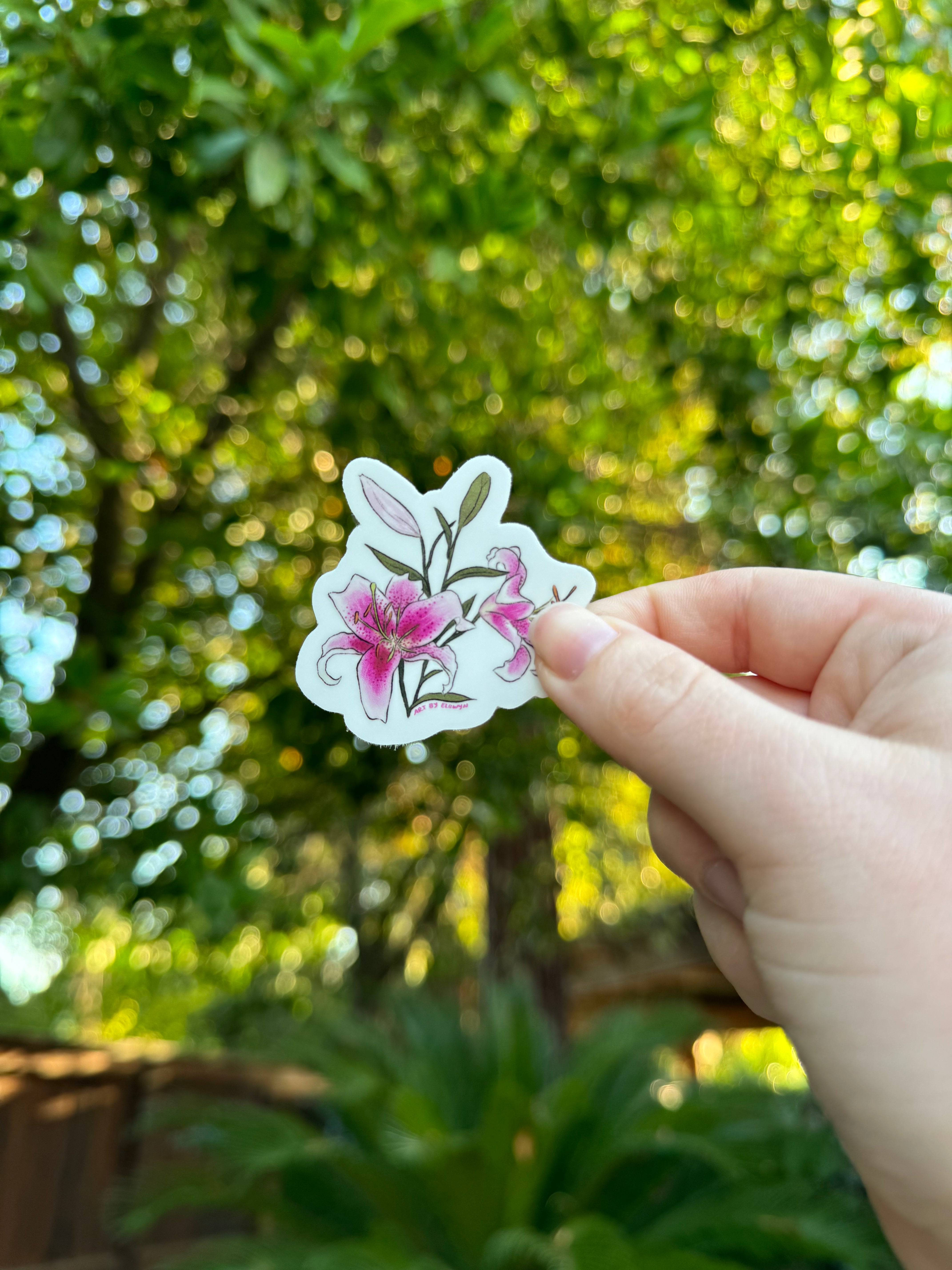 Mini Lillies Sticker – Art by Elowyn