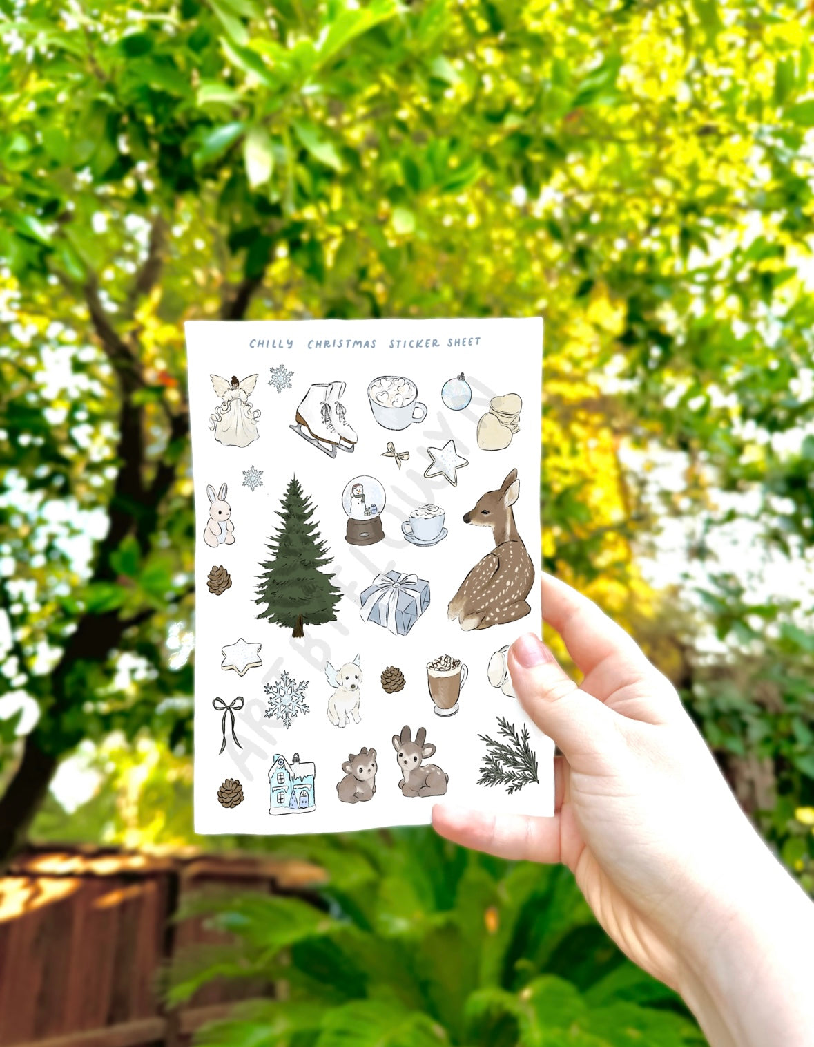 Chilly Christmas Sticker Sheet – Art by Elowyn