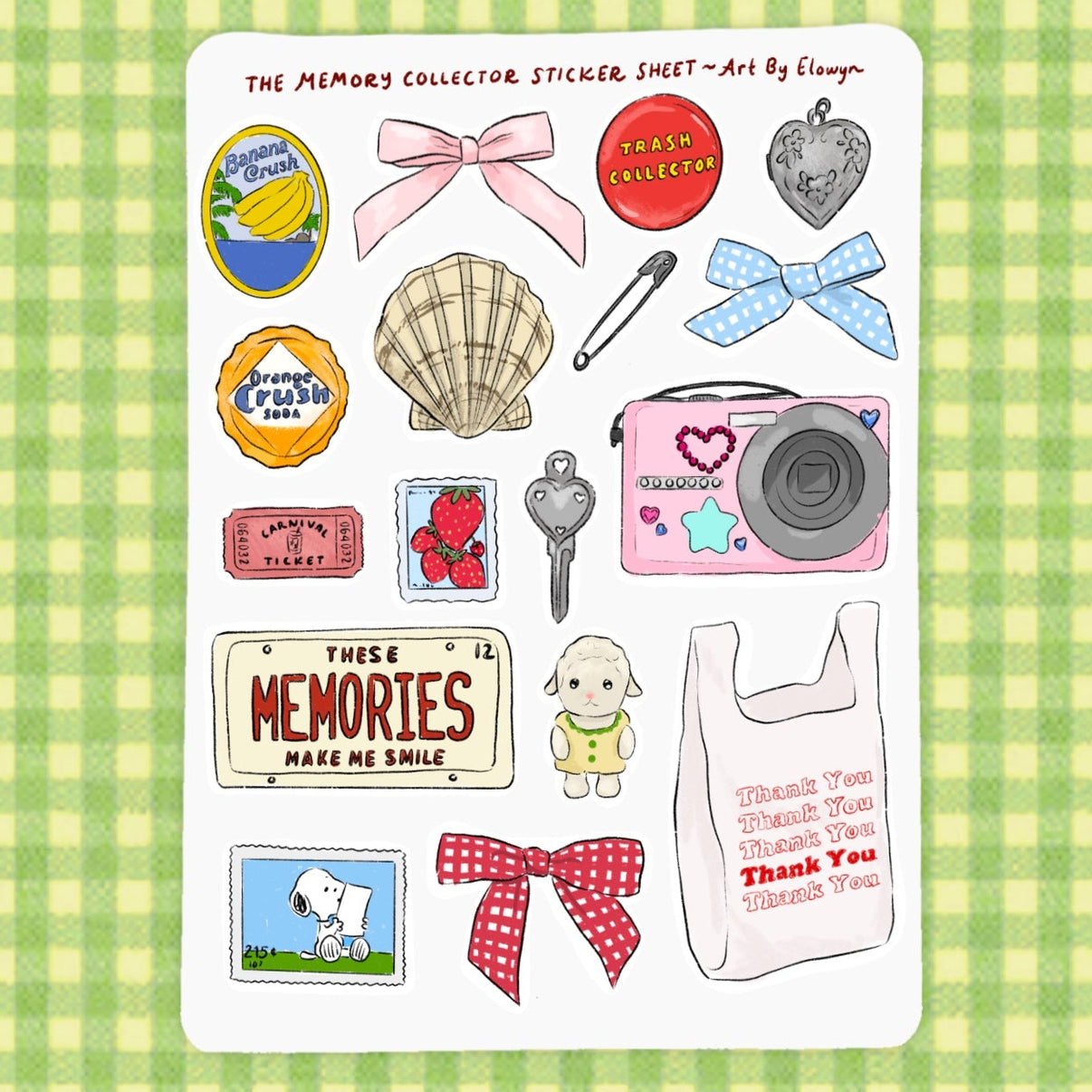 The Memory Collector - 5x7 Sticker Sheet – Art by Elowyn