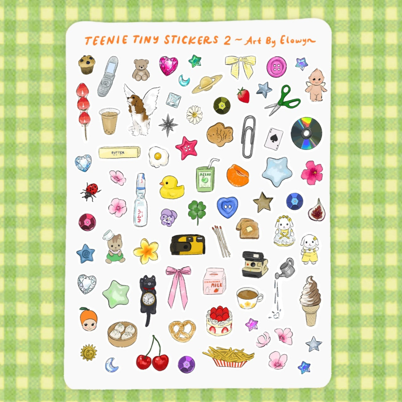 NEW Teenie Tiny Stickers Sheet 2 - 5x7 Sticker Sheet – Art by Elowyn
