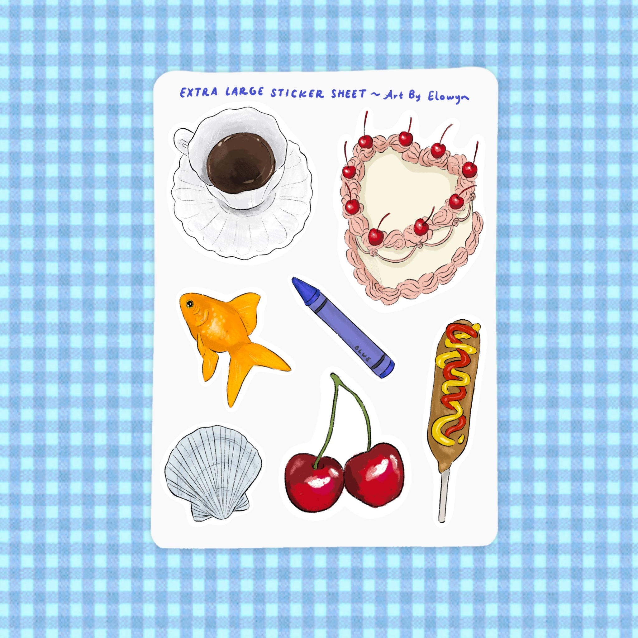 Extra Large Stickers Sheet – Art by Elowyn