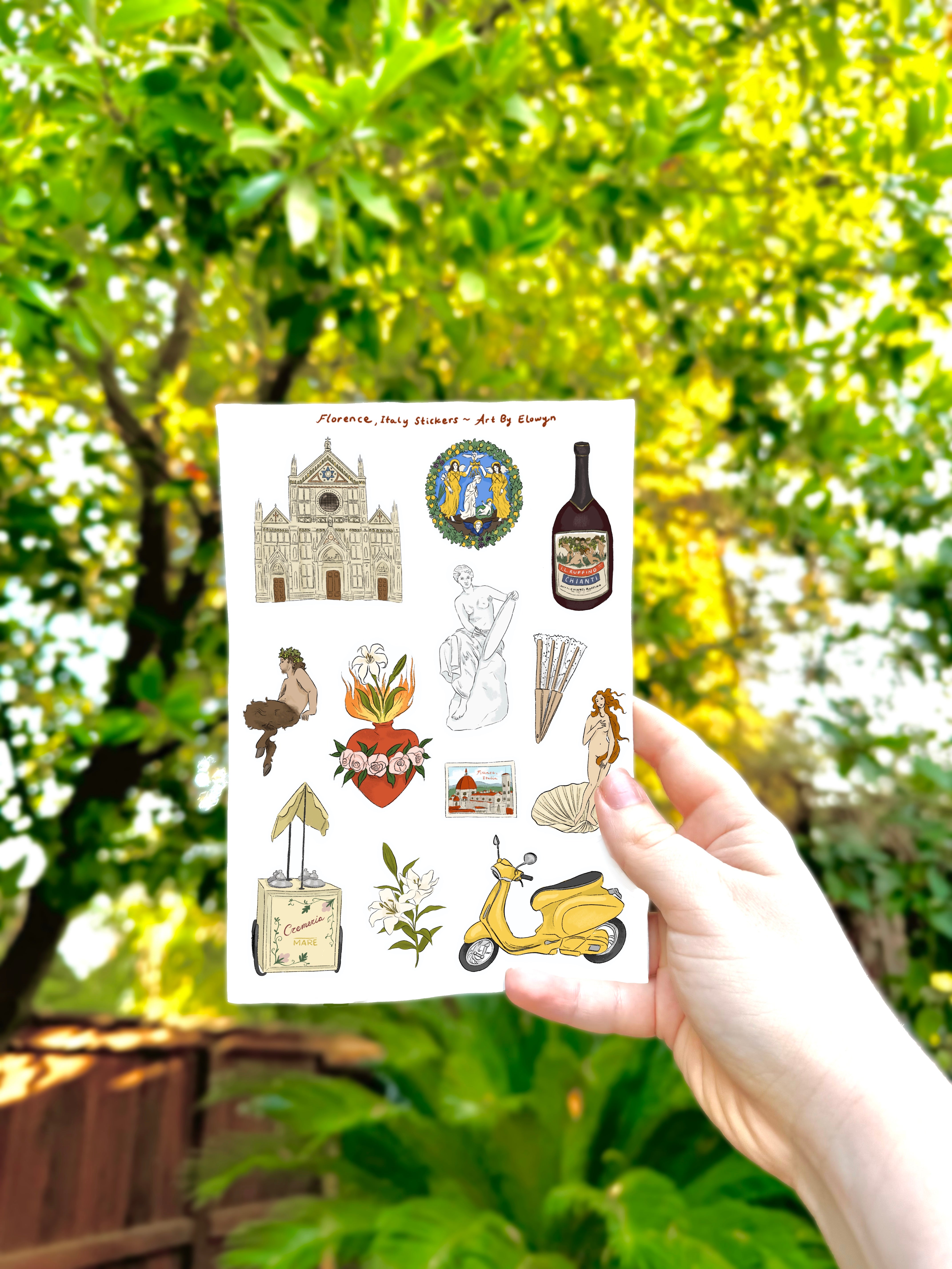 Florence Sticker Sheet – Art by Elowyn