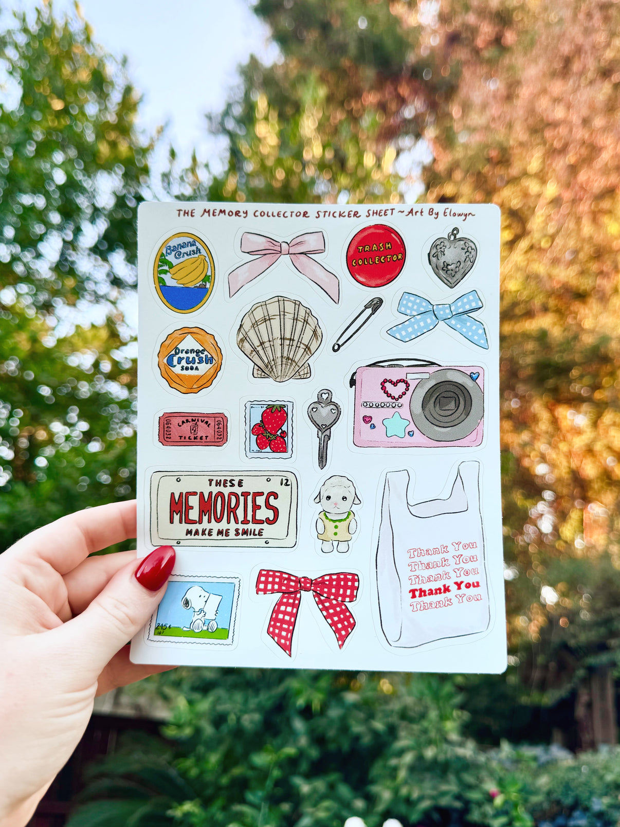 The Memory Collector - 5x7 Sticker Sheet – Art by Elowyn